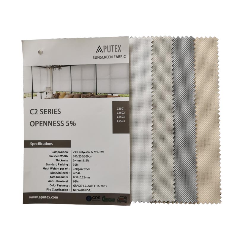 China High-Performance Fireproof 5% Openness Polyester And Pvc ...